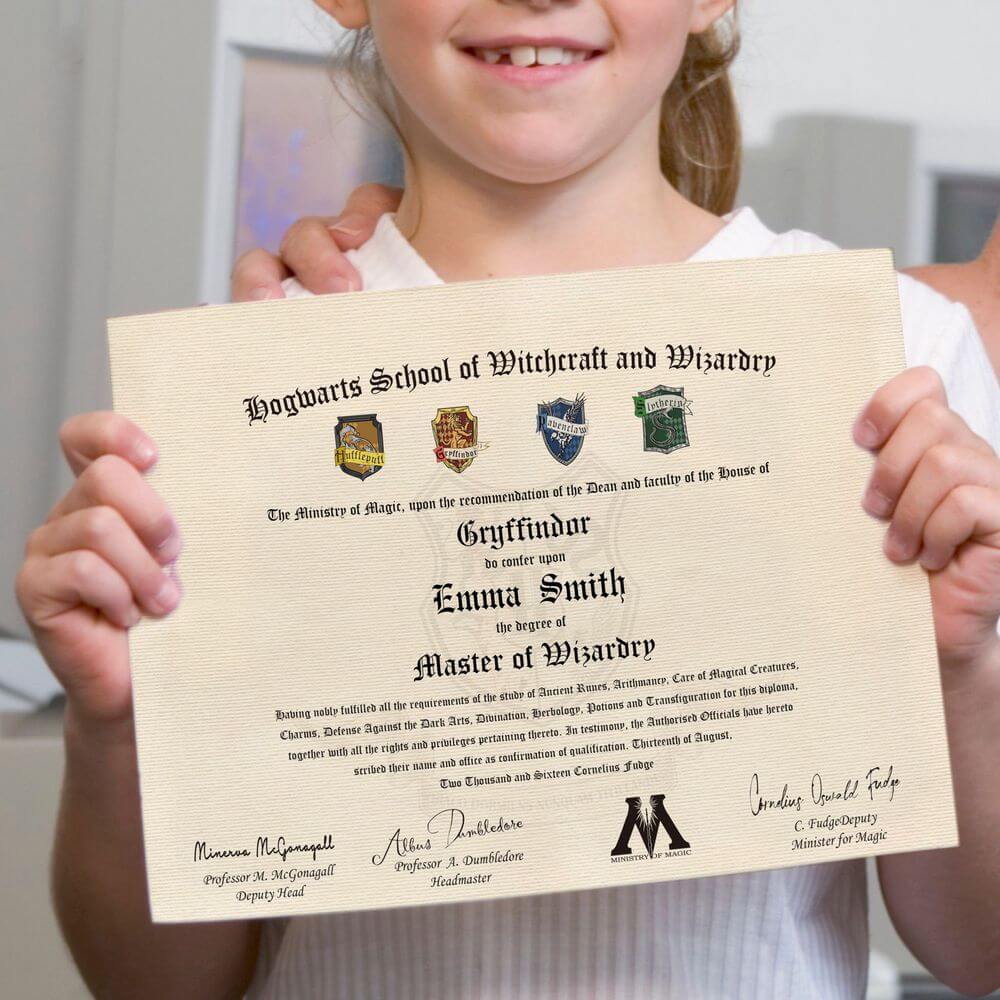 Hogwarts Diploma - Editable Digital Template | Kora Garro