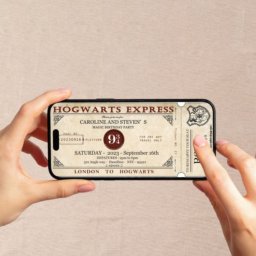 Editable Hogwarts Ticket -Digital download | KoraGarro